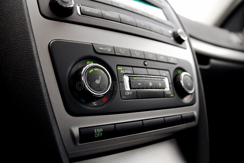 Car Interior, Control Panel, Dashboard, Radio System Stock Photo ...