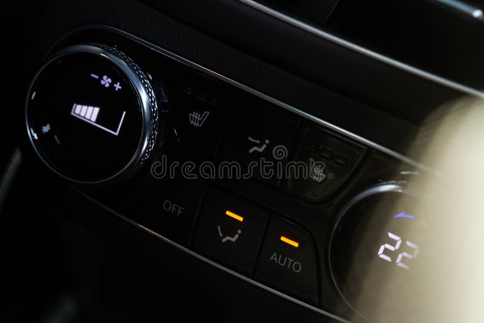 Car Climate Control Button. Stock Image - Image of mode, switch: 262375195