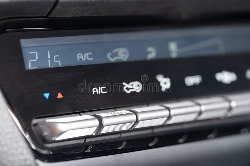 Car Climate Control Dashboard Stock Image - Image of automatic, detail ...