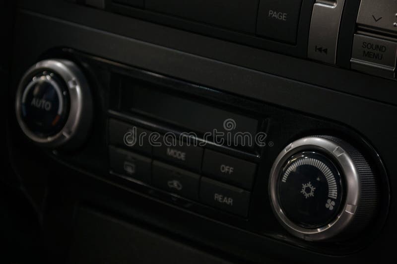 Climate Control Panel in Luxury Car. Stock Photo - Image of drive ...