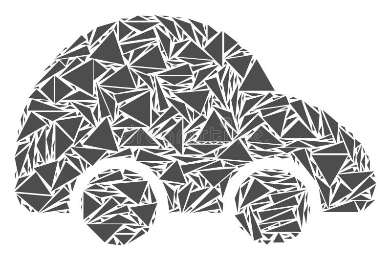 Car Collage of Triangles stock vector. Illustration of symbol - 119923438