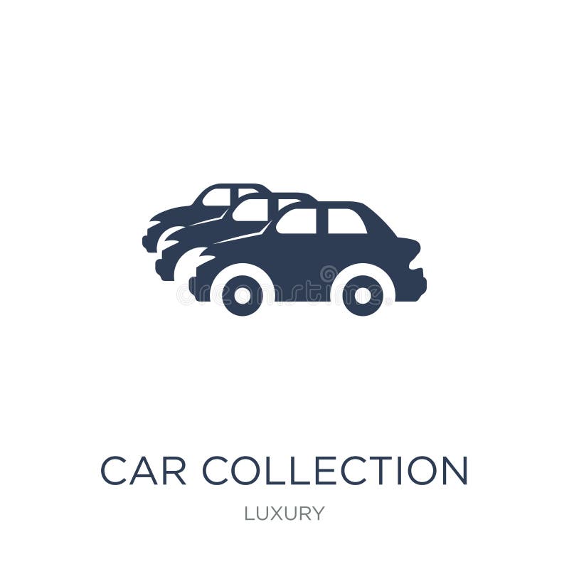 Car Collection Icon. Trendy Flat Vector Car Collection Icon on W Stock ...