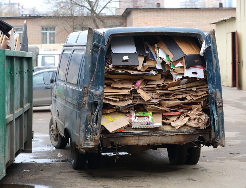 Car of the Collector of Recycled Materials Stock Image - Image of ...