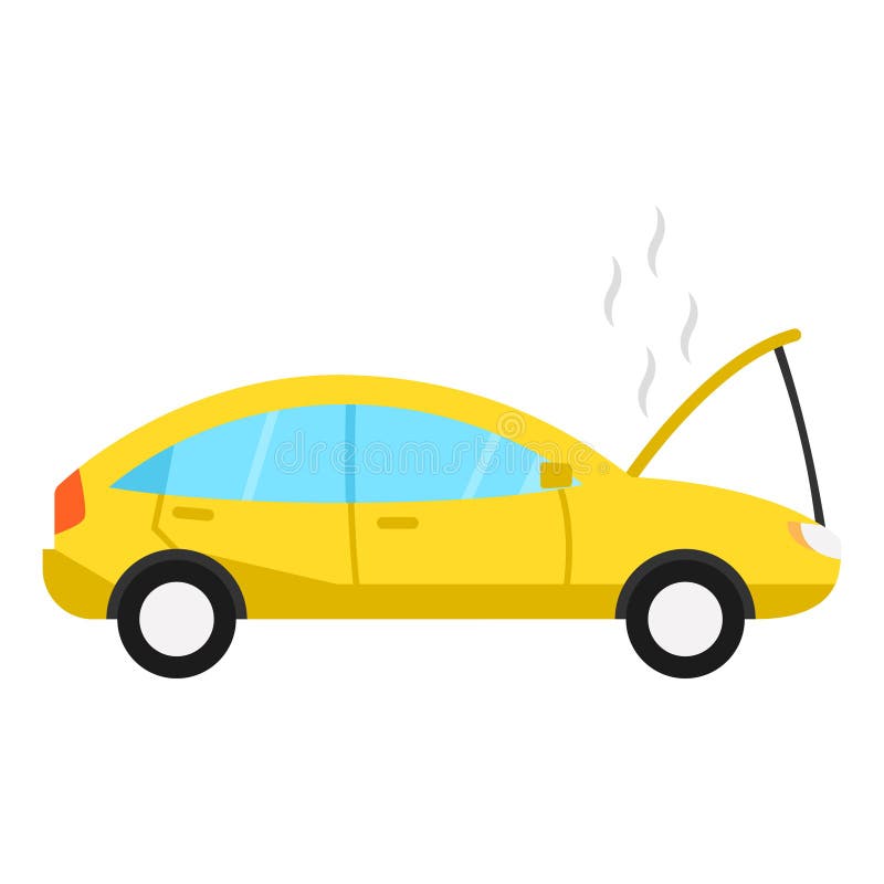 Car Collision from Front Isolated Vector Icon that Can Be Easily ...