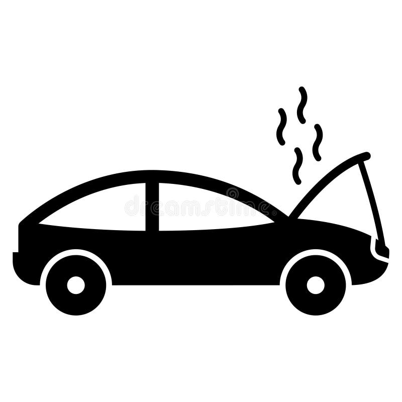 Car Collision from Front Isolated Vector Icon that Can Be Easily ...