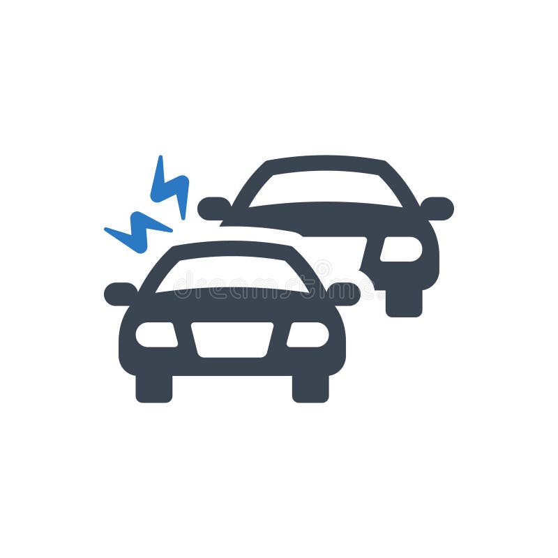 Car collision icon stock vector. Illustration of sign - 254772215