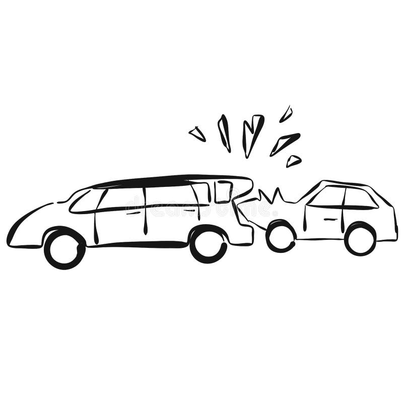 Car Collision Vector Illustration Stock Vector - Illustration of ...