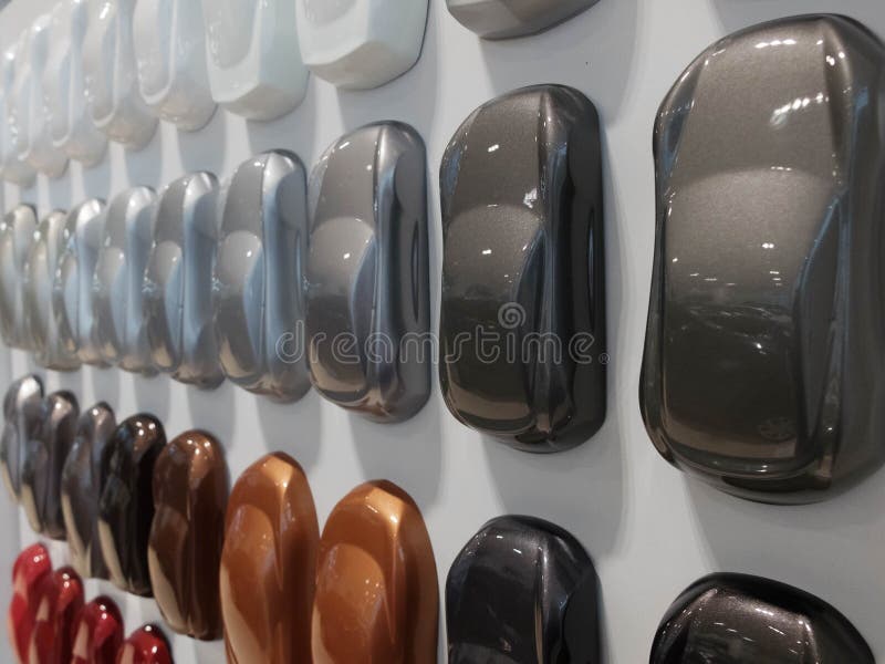 Car Color Sample Board in the Car Showroom Stock Photo - Image of cars ...