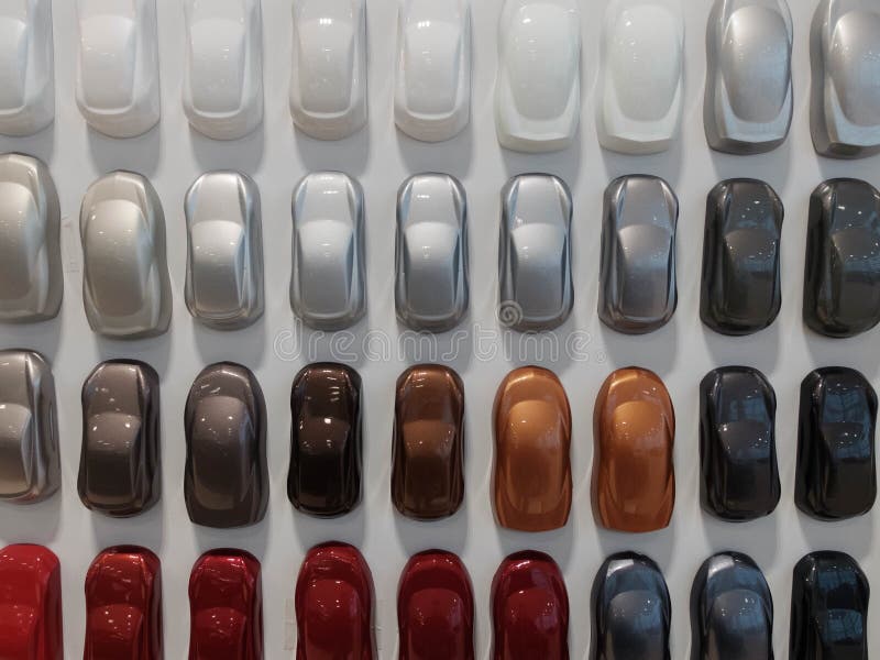 Car Color Sample Board in the Car Showroom Stock Photo - Image of ...