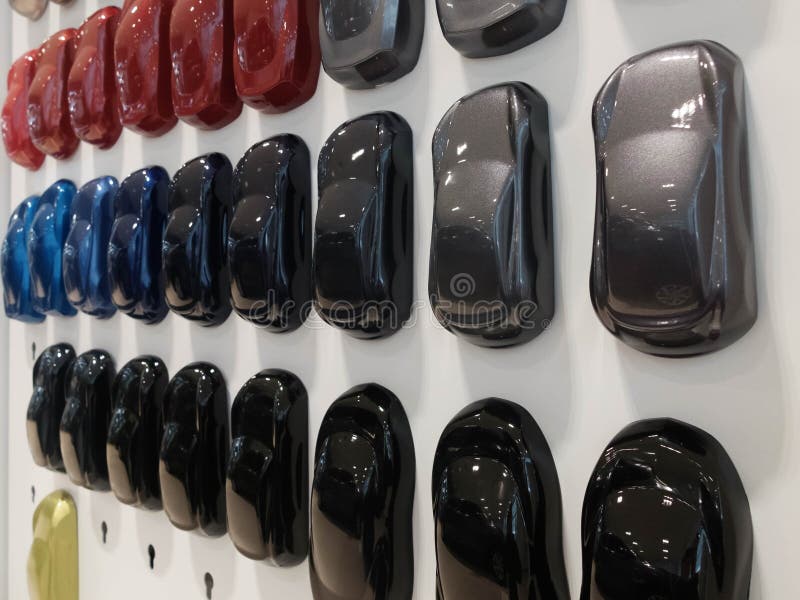 Car Color Sample Board in the Car Showroom Stock Photo - Image of ...