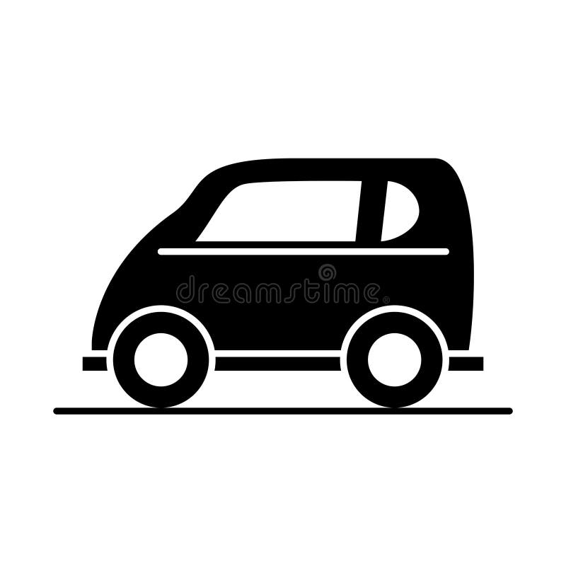 Car Compact Mini Model Transport Vehicle Silhouette Style Icon Design ...