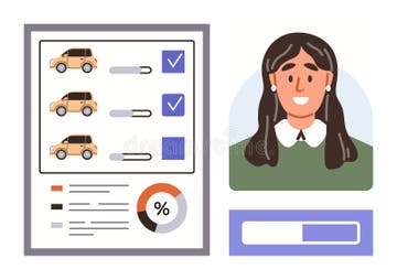 Car Comparison and Selection Process with User Interface and Smiling ...
