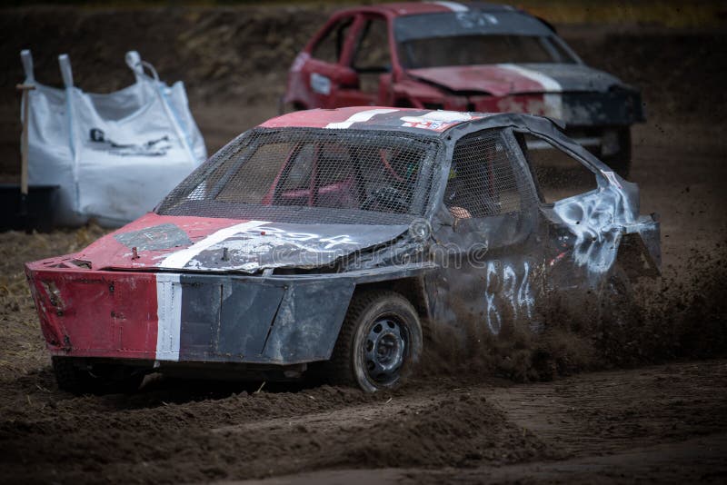 Car in Competition Up on a Dirt Road Stock Image - Image of dirt ...