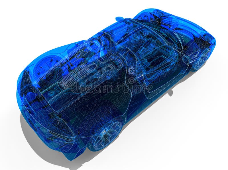 Car Computer Aided Design stock illustration. Illustration of plan ...