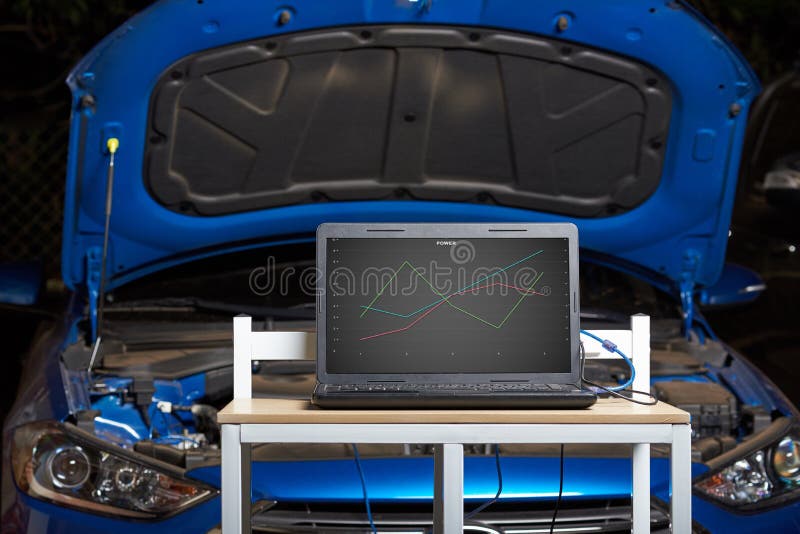 Car Computer Diagnostic Concept Stock Image - Image of mechanical ...
