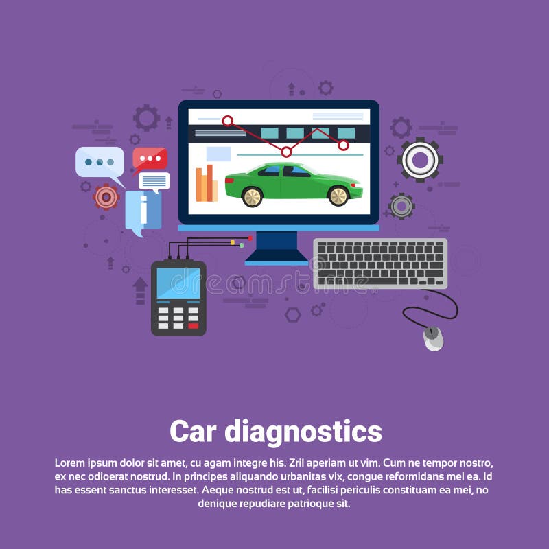 Car Service Auto Mechanics Business Web Banner Stock Vector ...