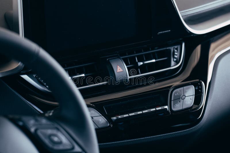 Car Conditioner. the Air Flow Inside the Car. Detail Interior. Air ...