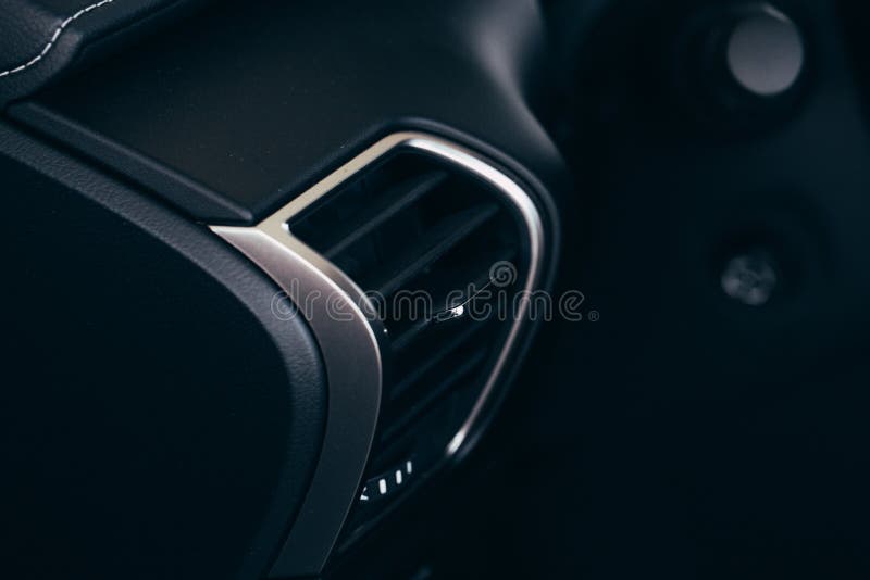 Car Conditioner. the Air Flow Inside the Car. Detail Interior. Air ...