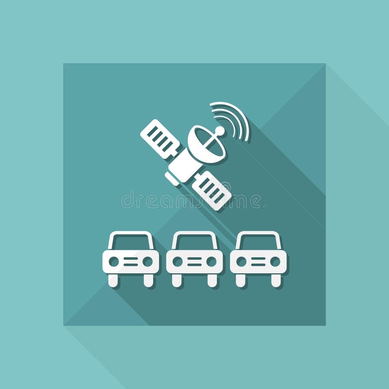 Car Connected To Satellite - Vector Web Icon Stock Vector ...