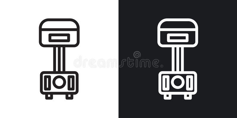 Car Connecting Rod Thin Line Vector Icon Set Stock Vector ...