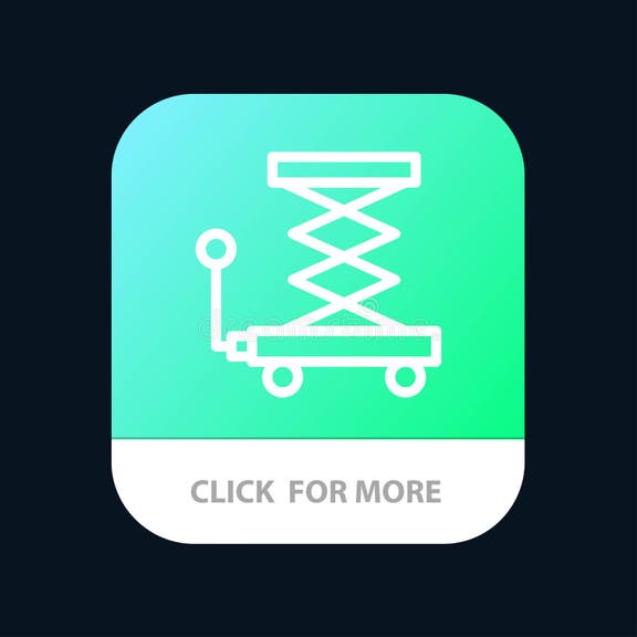 Car, Construction, Lift, Scissor Mobile App Button. Android and IOS ...