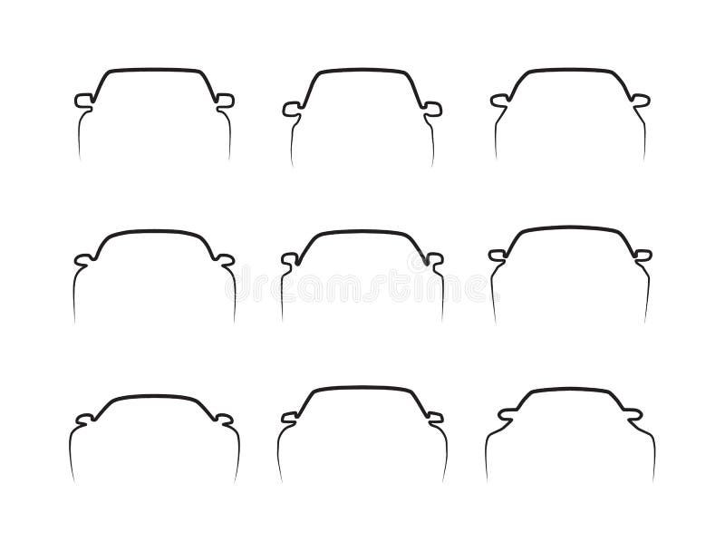 Car contours stock vector. Illustration of design, contour - 113559771