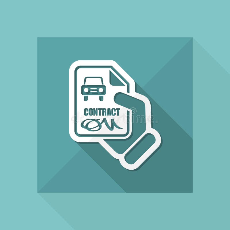 Car contract icon stock vector. Illustration of certificate - 119147541