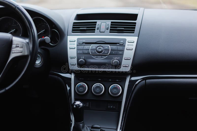 Car control panel stock image. Image of music, sound - 245223243