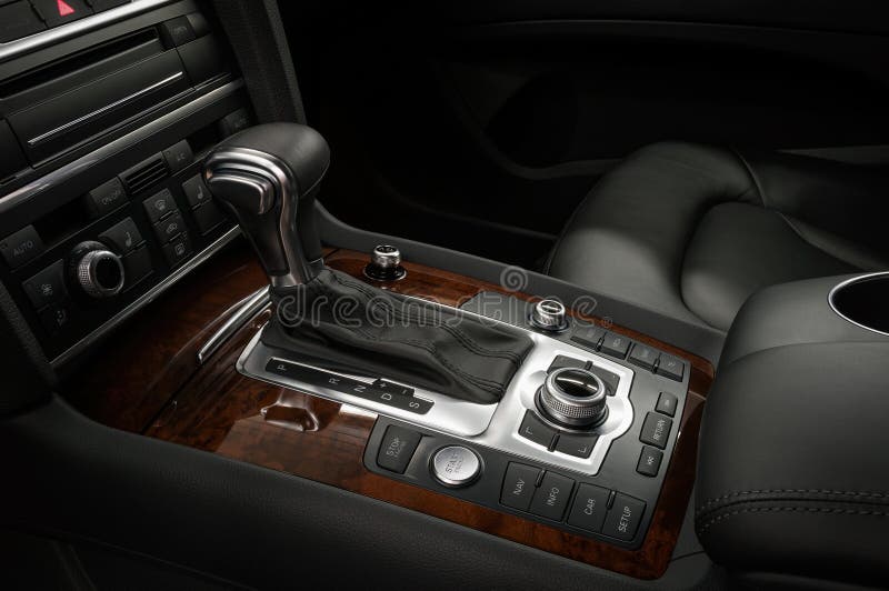 Modern Car Automatic Transmission. Interior Detail. Stock Image - Image ...