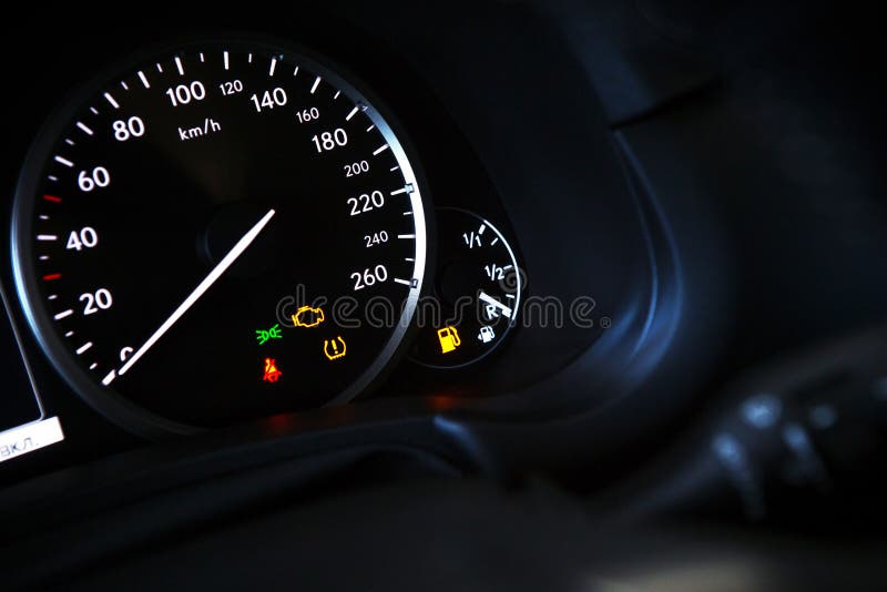 Car Control Panel Close Up, Dashboard Stock Photo - Image of digital ...