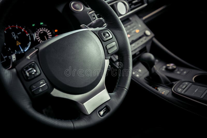 Car Control Panel Close Up, Dashboard Stock Photo - Image of console ...