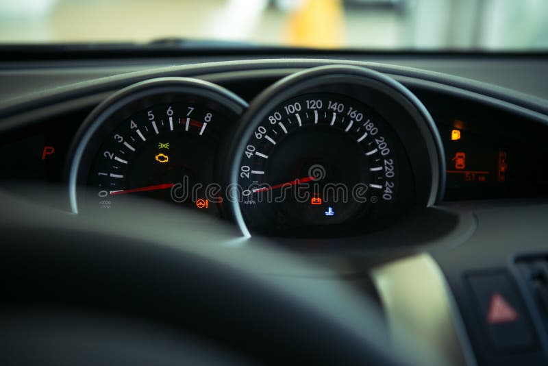 Car Control Panel Close Up, Dashboard Stock Image - Image of interior ...