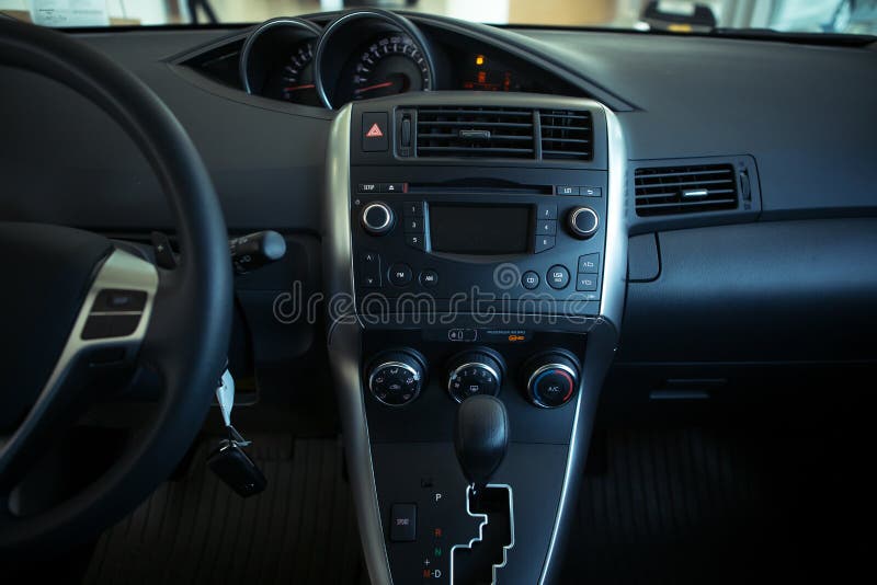 Car Control Panel Close Up, Dashboard Stock Image - Image of equipment ...