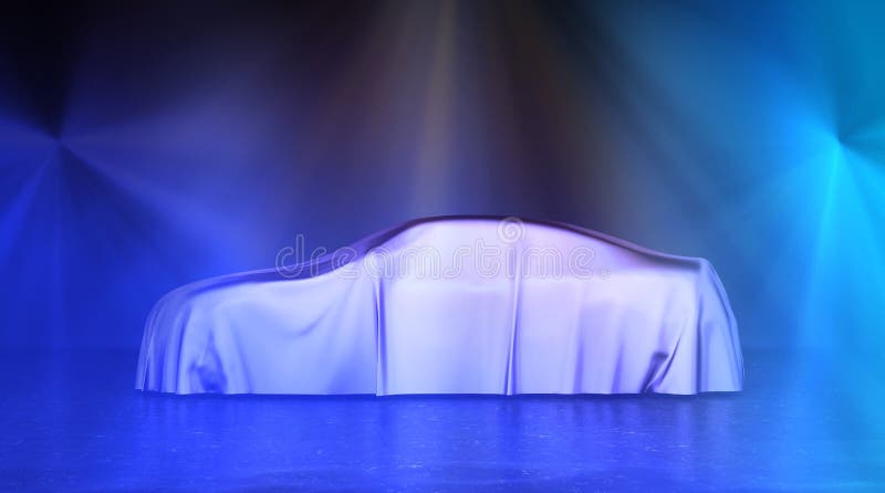 Car Covered Cloth Side View Stock Illustration - Illustration of toned ...