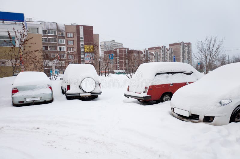 Car Covered with Snow. Moscow Russia Editorial Image - Image of urban ...