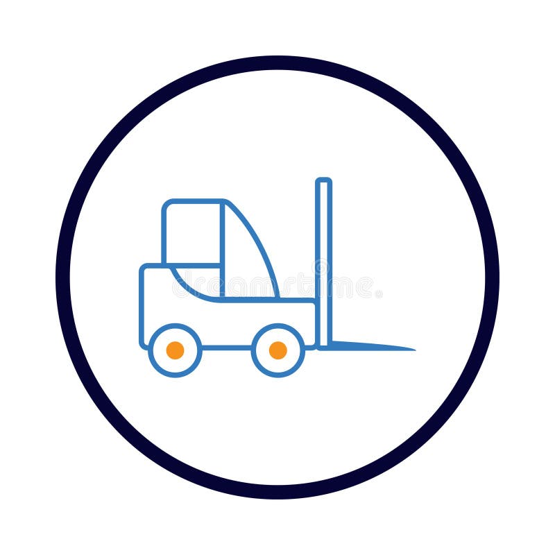 Car, crane, forklift icon stock vector. Illustration of isolated ...