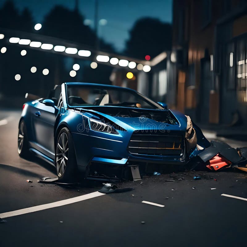 Car Crash Accident - Ai Generated Image Stock Illustration ...