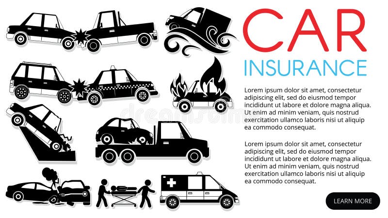 Car Crash and Accident in Sticker Stock Vector - Illustration of ...