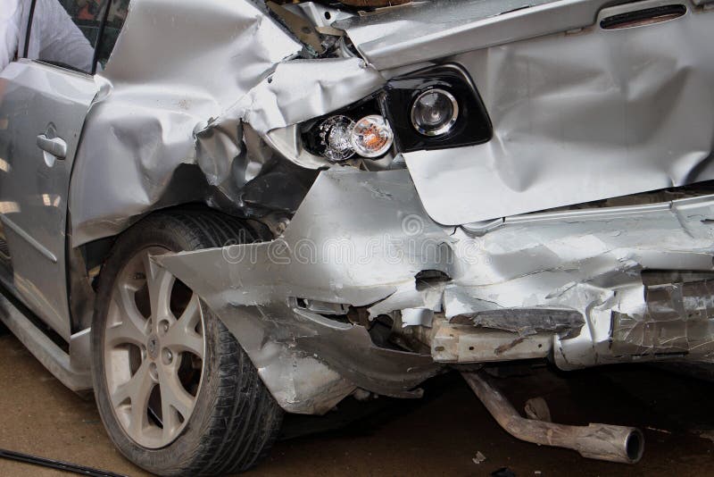 Car Crash background stock photo. Image of damaged, auto - 96568606