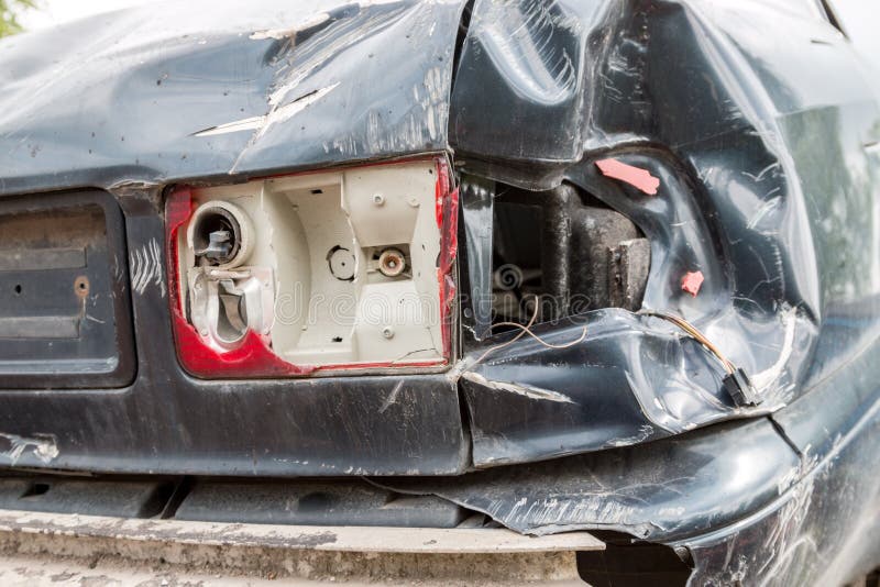 Car Crash_bumper To Bumper_Tail Light Demage Stock Photo - Image of ...