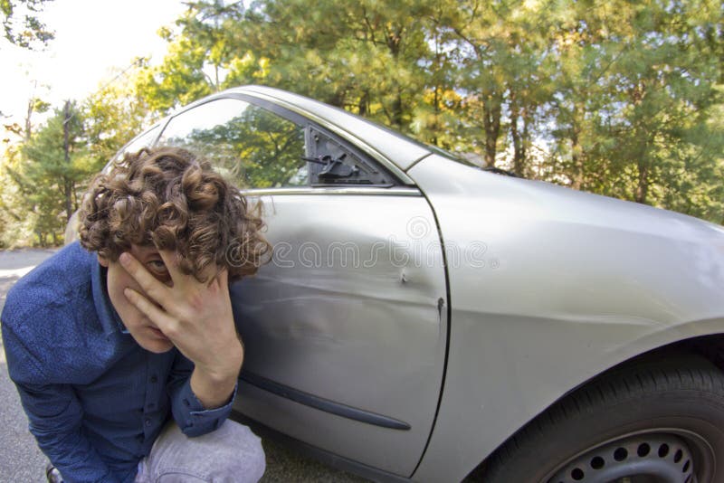 Car Crash Facial Expression Stock Photo - Image of emotional, swerve ...