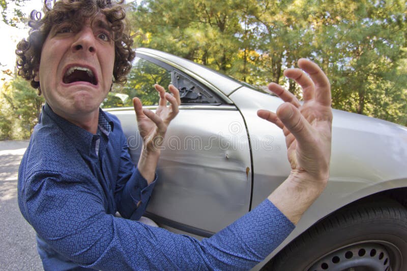 Car Crash Facial Expression Stock Photo - Image of people, road: 62556728