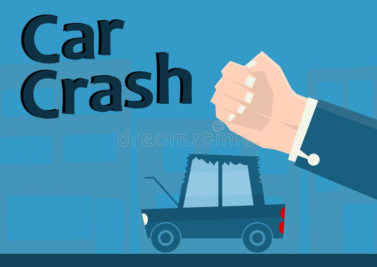 Car crash stock vector. Illustration of crash, hand, simple - 81230316