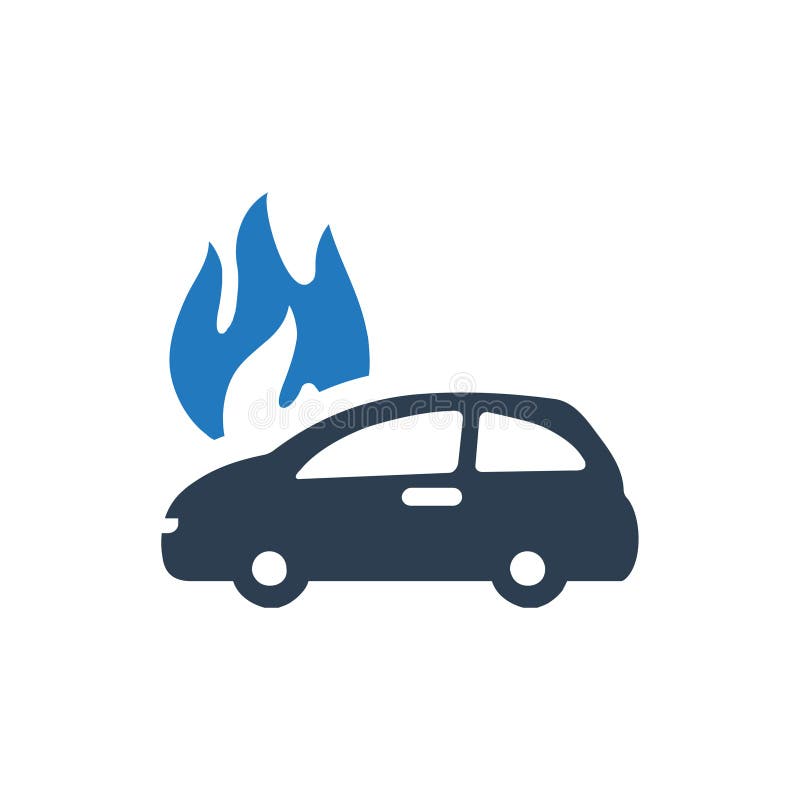 Car Crash Icon. Accident Automobile Symbol. Vector on Isolated White ...
