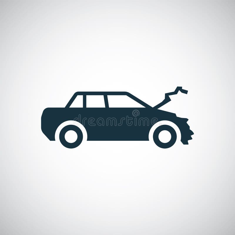 Car crash icon. stock vector. Illustration of security - 157300621