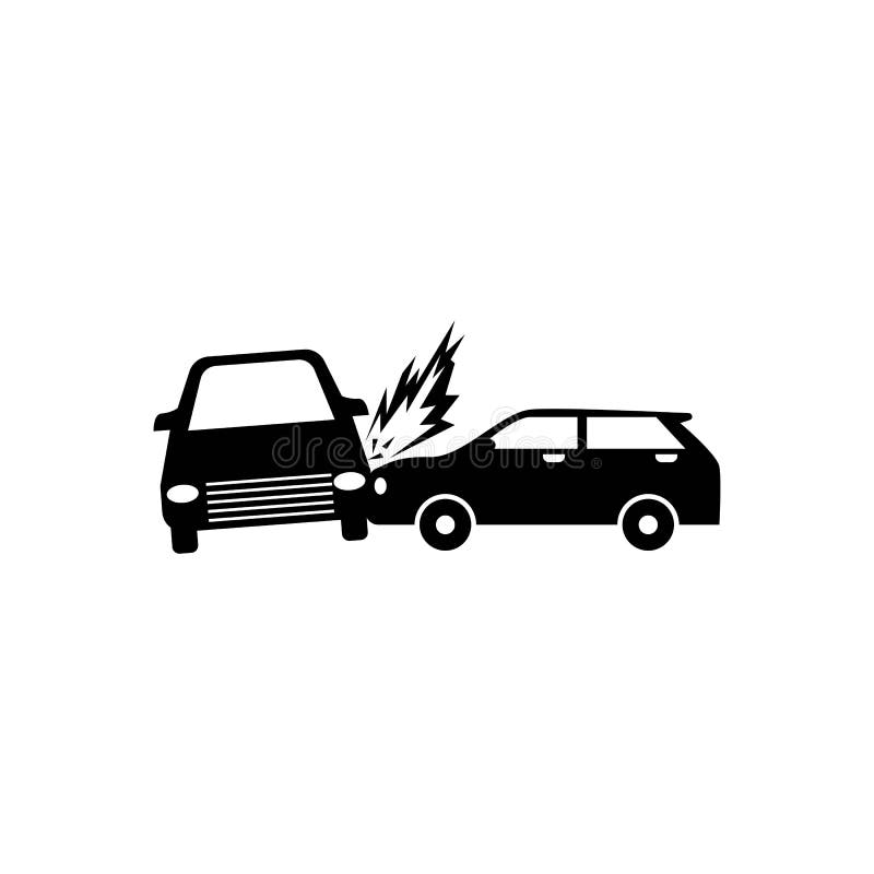 Car Crash Icon Vector Template Illustration Stock Vector - Illustration ...