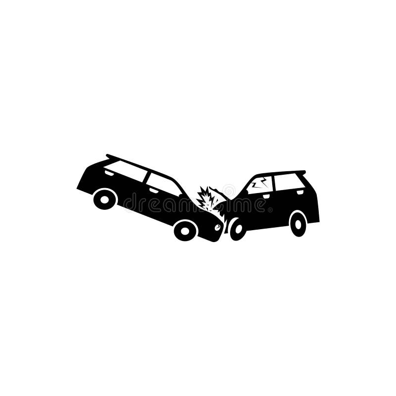 Car Crash Icon Vector Template Illustration Stock Illustration ...
