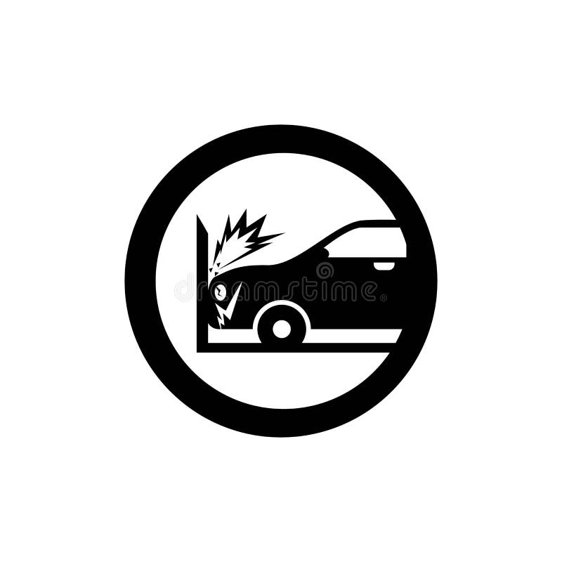 Car Crash Icon Vector Template Illustration Stock Illustration ...