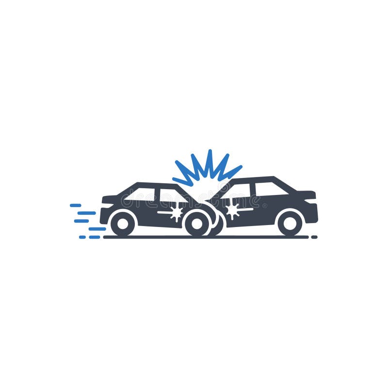 Car Crash Icon stock vector. Illustration of symbol - 375316461
