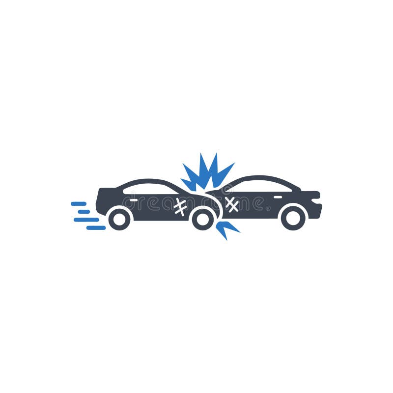 Car Crash Icon stock vector. Illustration of icon, accident - 375316578